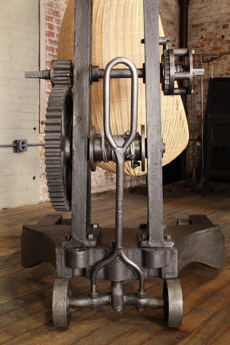 Engine Hoist with Nanna Ditzel Hanging Egg Chair - SOLD - Vintage ...
