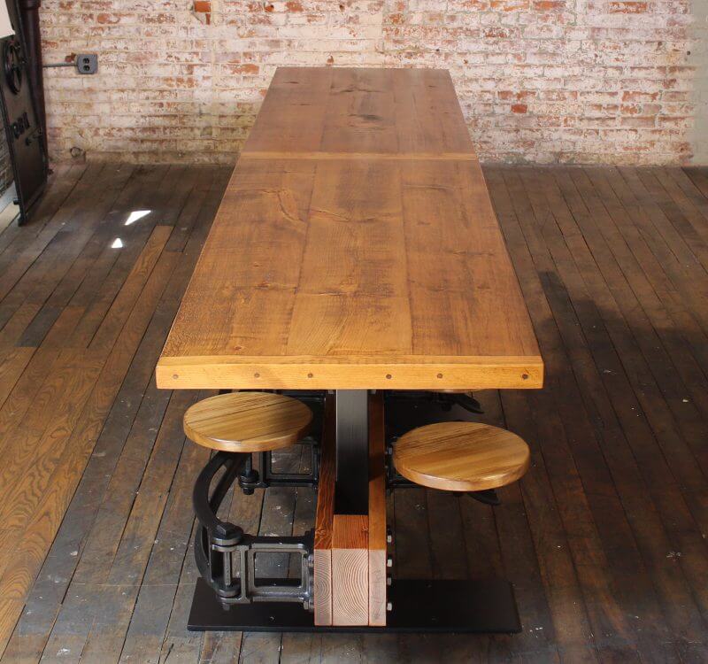 The Original Swing-Out Seat Table - Communal Dining Table - Vintage ...