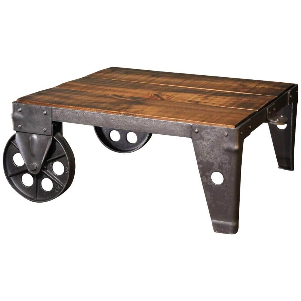 Industrial Cast Iron Adjustable Crank Table - Vintage Industrial by Get ...