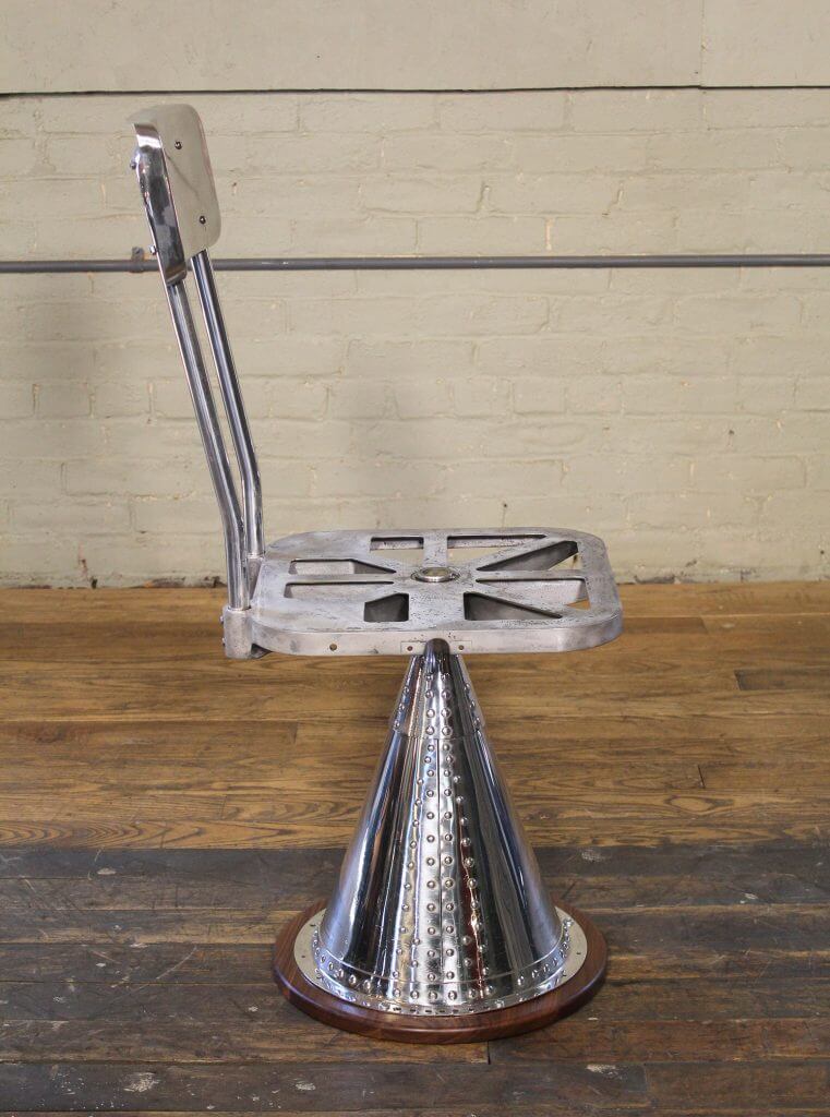 Polished Aluminum Bomber Chair