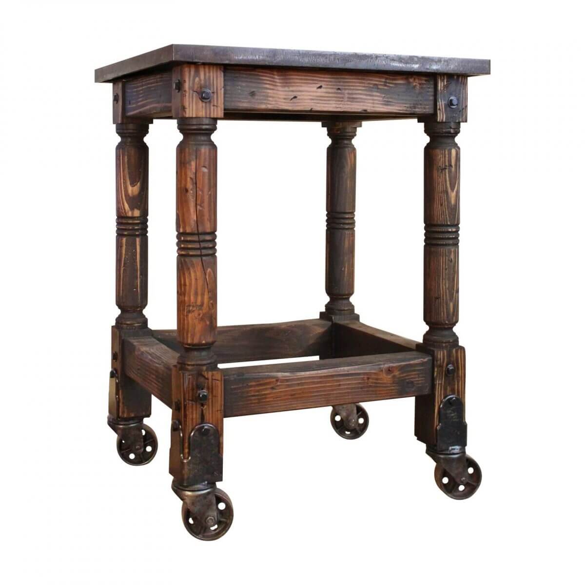 Vintage Industrial Butcher Block Table / Island - SOLD - Vintage ...