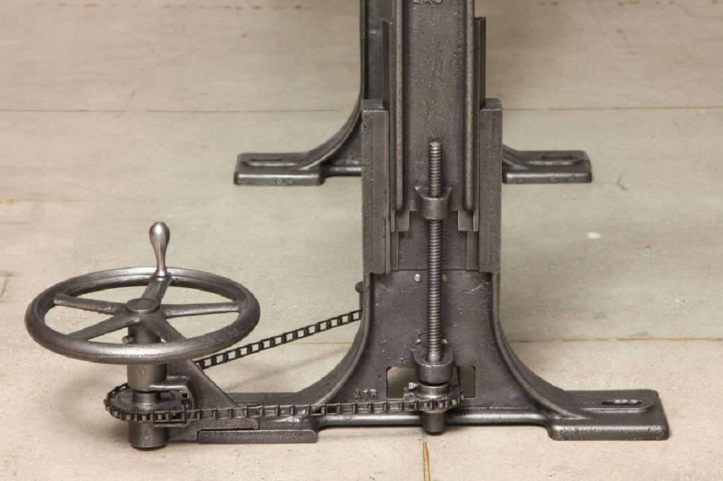 The Original Crank-Up Table Base with Chain-Drive - Vintage Industrial ...