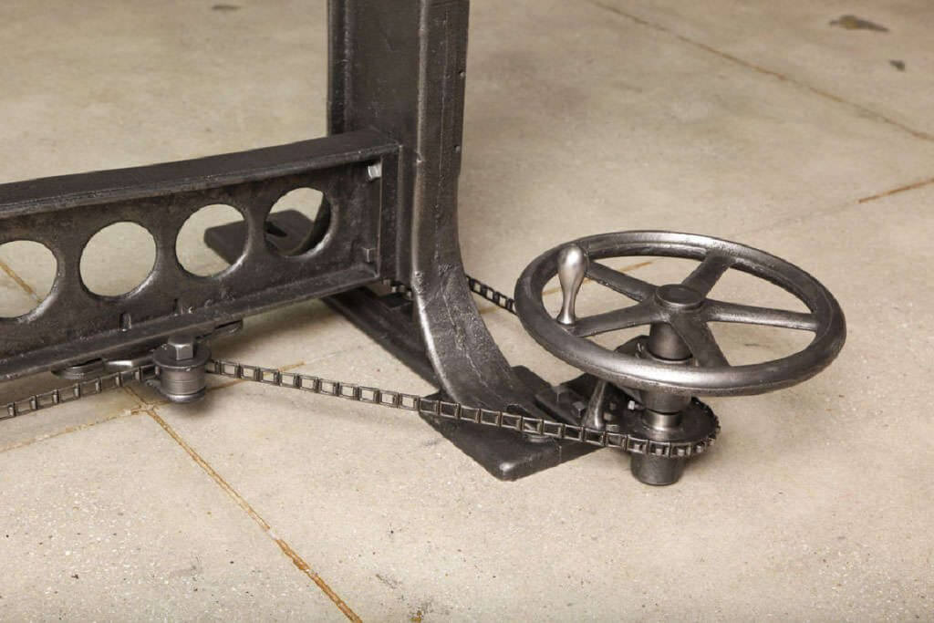 The Original Crank-Up Table Base with Chain-Drive - Vintage Industrial ...