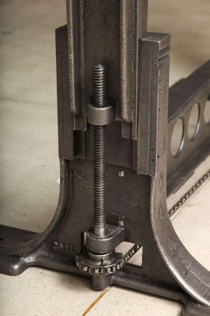 The Original Crank-Up Table Base with Chain-Drive - Vintage Industrial ...