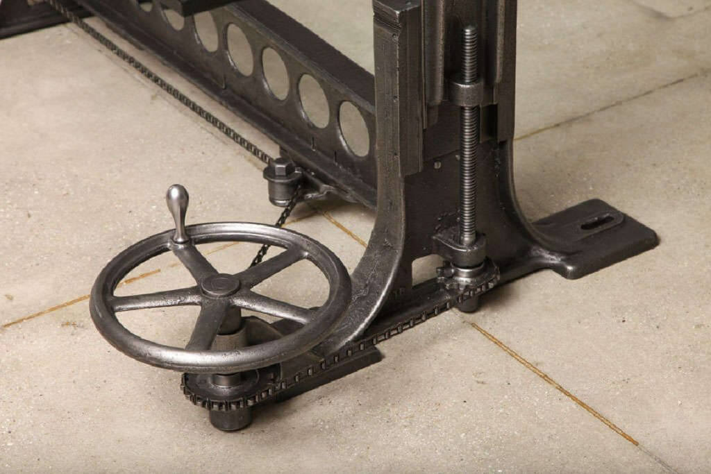 The Original Crank-Up Table Base with Chain-Drive - Vintage Industrial ...