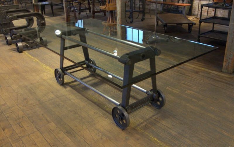 Vintage Industrial Cast Iron Dining / Conference Table Base - Vintage ...
