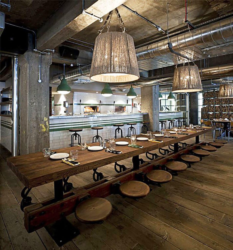 The Original Swing-Out Seat Table - Communal Dining Table - Vintage ...