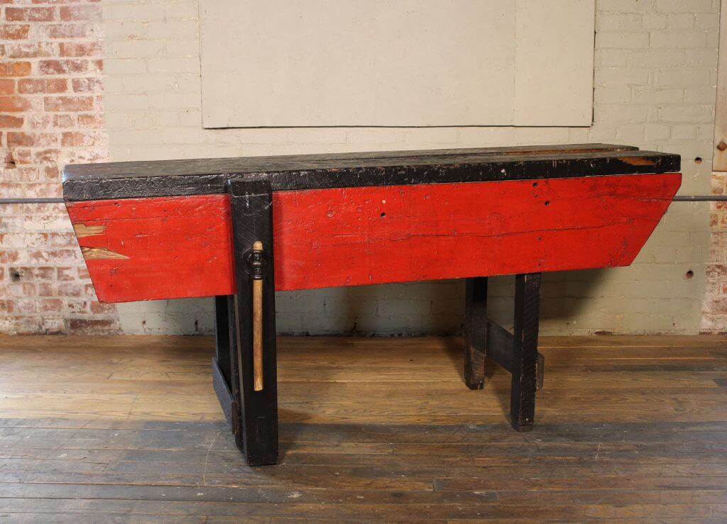 Carpenter's-Bench Sofa Table - SOLD - Vintage Industrial by Get Back, Inc