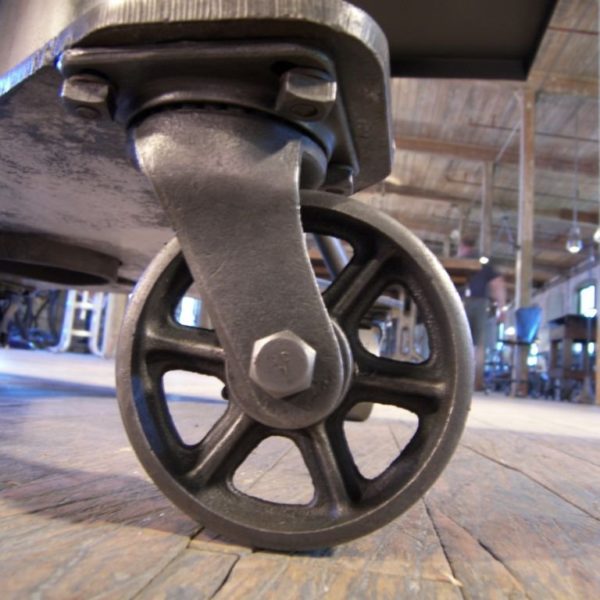 Industrial Round Top Dining Table - Vintage Industrial by Get Back, Inc