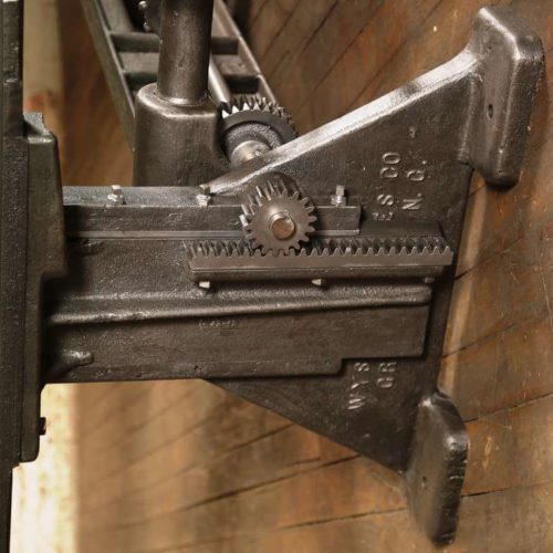 Industrial Cast Iron Adjustable Crank Table - SOLD - Vintage Industrial ...