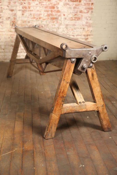 Metal-Brake Sofa Table - SOLD - Vintage Industrial by Get Back, Inc