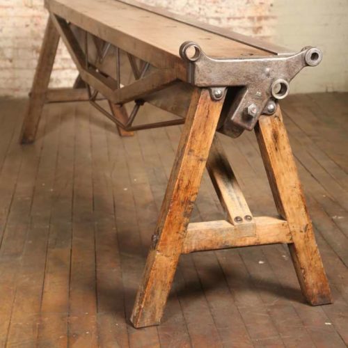 Metal-Brake Sofa Table - SOLD - Vintage Industrial by Get Back, Inc