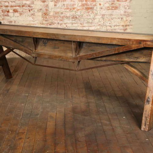 Metal-Brake Sofa Table - SOLD - Vintage Industrial by Get Back, Inc
