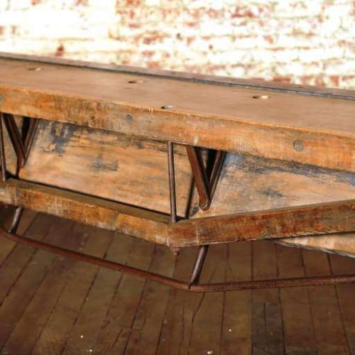 Metal-Brake Sofa Table - SOLD - Vintage Industrial by Get Back, Inc