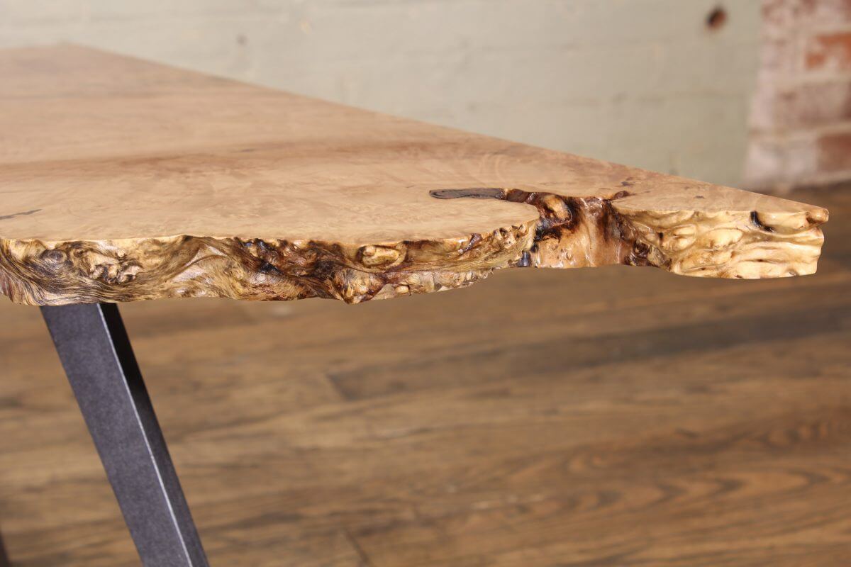 Free-Form Live-Edge Coffee Table - Vintage Industrial by Get Back, Inc