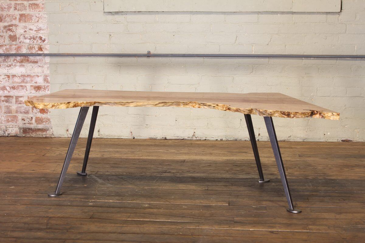 Free-Form Live-Edge Coffee Table - Vintage Industrial by Get Back, Inc
