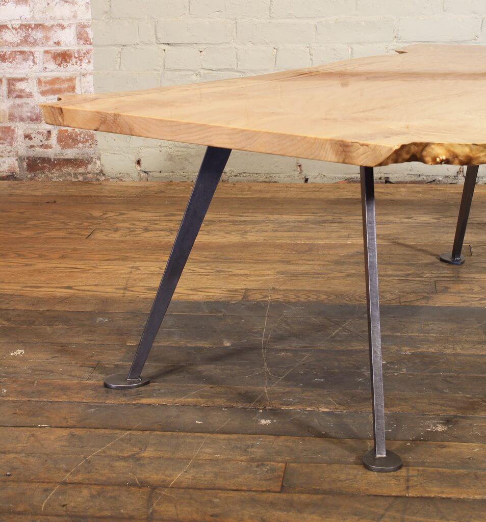 Free-Form Live-Edge Coffee Table - Vintage Industrial by Get Back, Inc