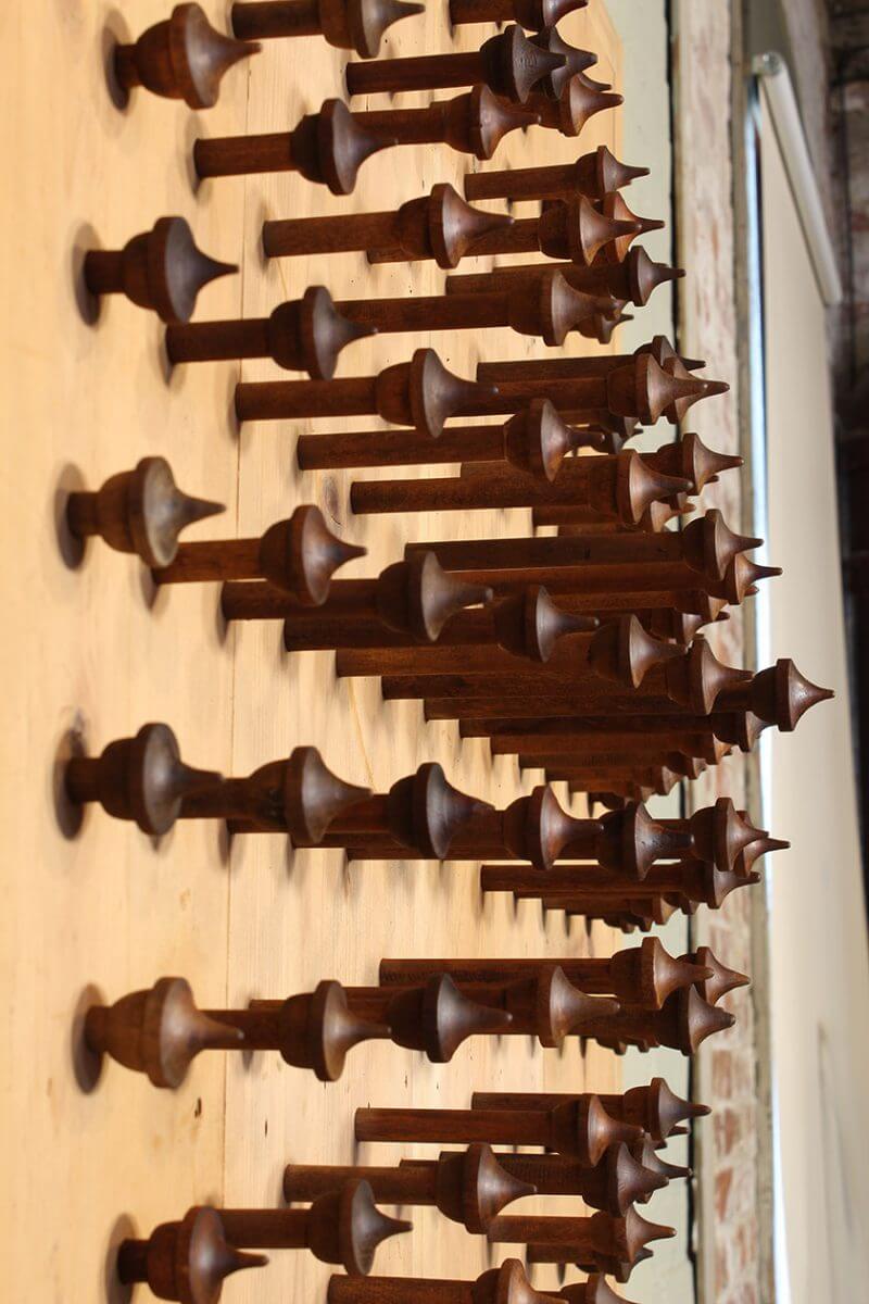 'Point of View' Wooden Spindle Sculpture - Vintage Industrial by Get ...