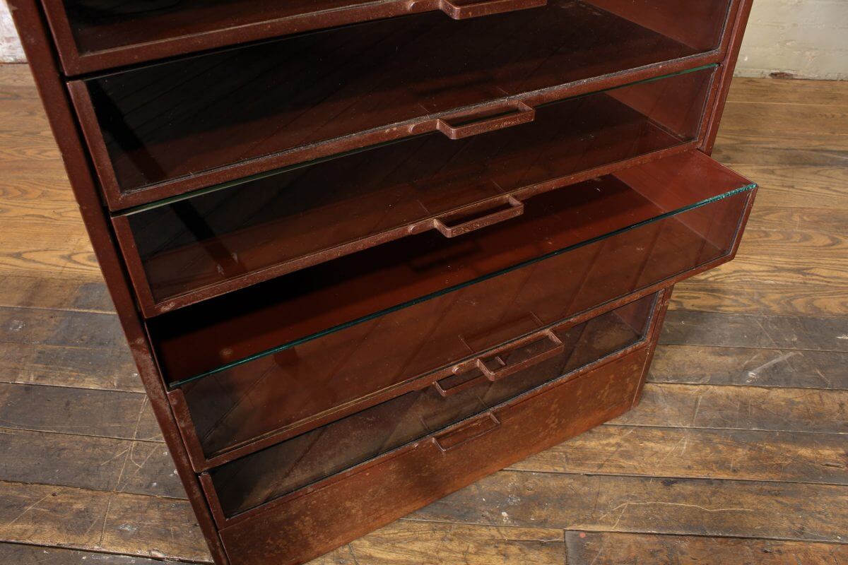 Glass Drawer Cabinet - SOLD - Vintage Industrial by Get Back, Inc