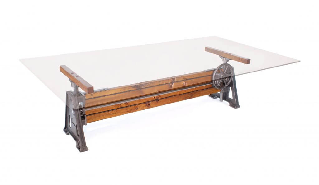 The Original Crank-Up Table Base with Reclaimed Pine - SOLD - Vintage ...