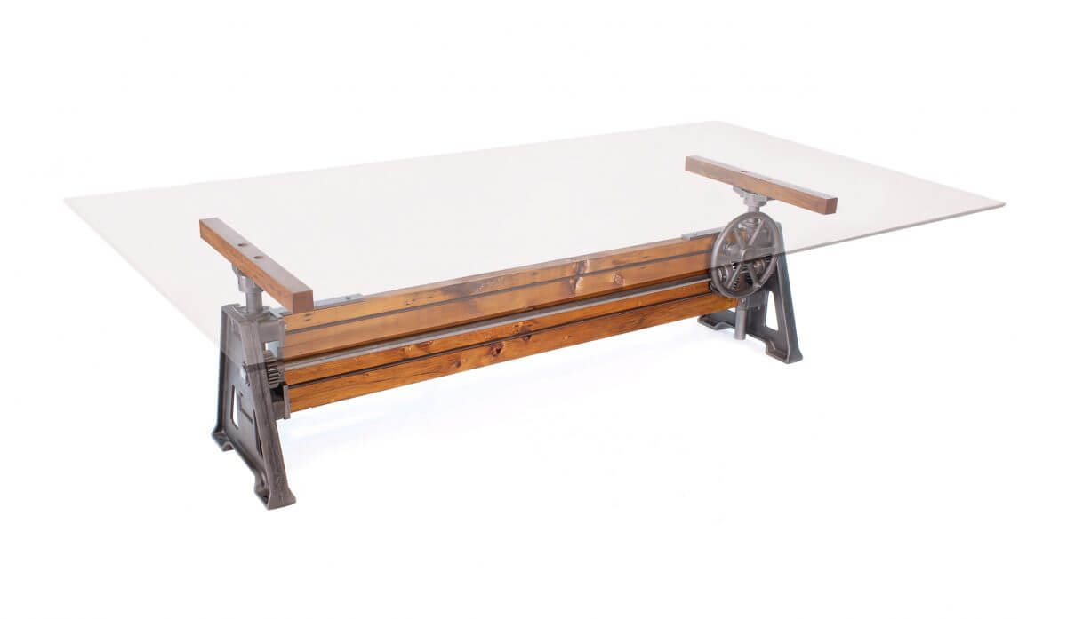 The Original Crank-Up Table Base with Reclaimed Pine - SOLD - Vintage ...