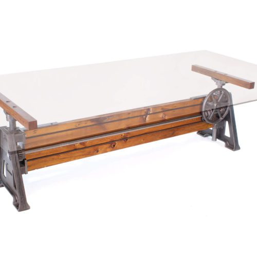 The Original Crank-Up Table Base with Reclaimed Pine - SOLD - Vintage ...