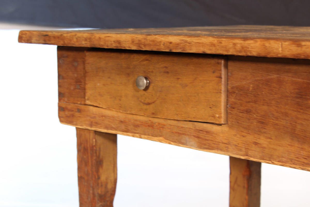 Country Style Wooden School Desk / Primitive Table - SOLD - Vintage ...