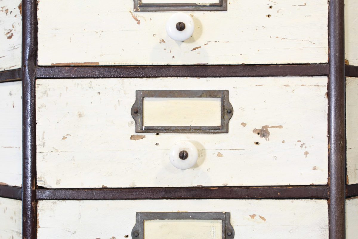 Authentic American Hardware Store Multi-Drawer Rotating Parts Display ...