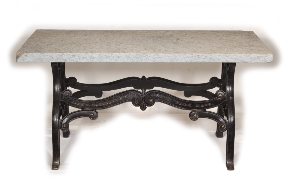 Vintage Industrial Granite & Cast Iron Table - Vintage Industrial by ...