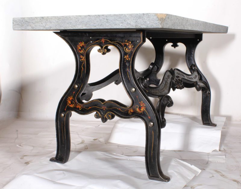 Vintage Industrial Granite & Cast Iron Table - Vintage Industrial by ...