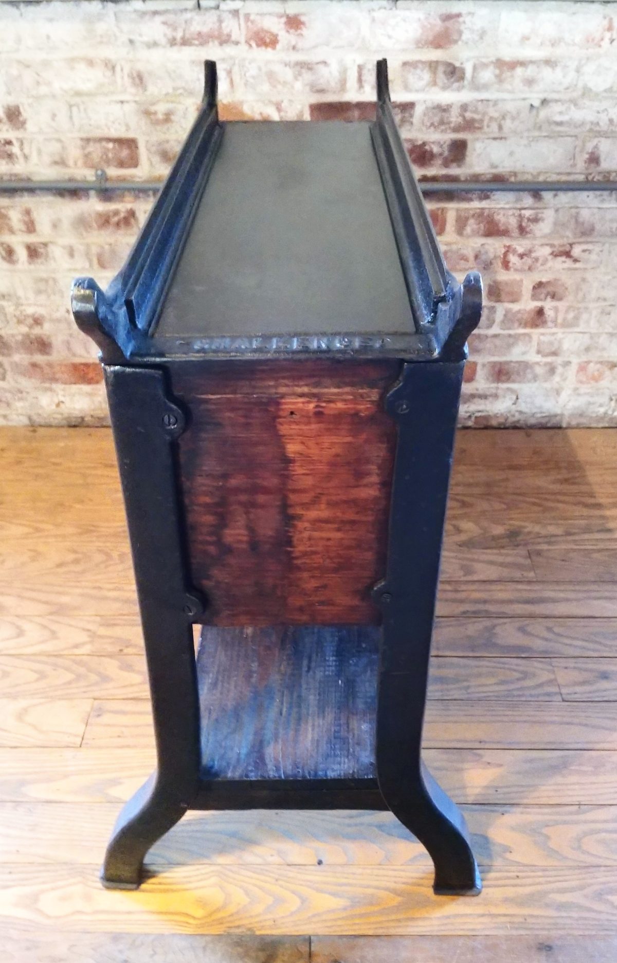 Vintage Industrial Wood and Cast Iron Printer's Proof Table - SOLD ...
