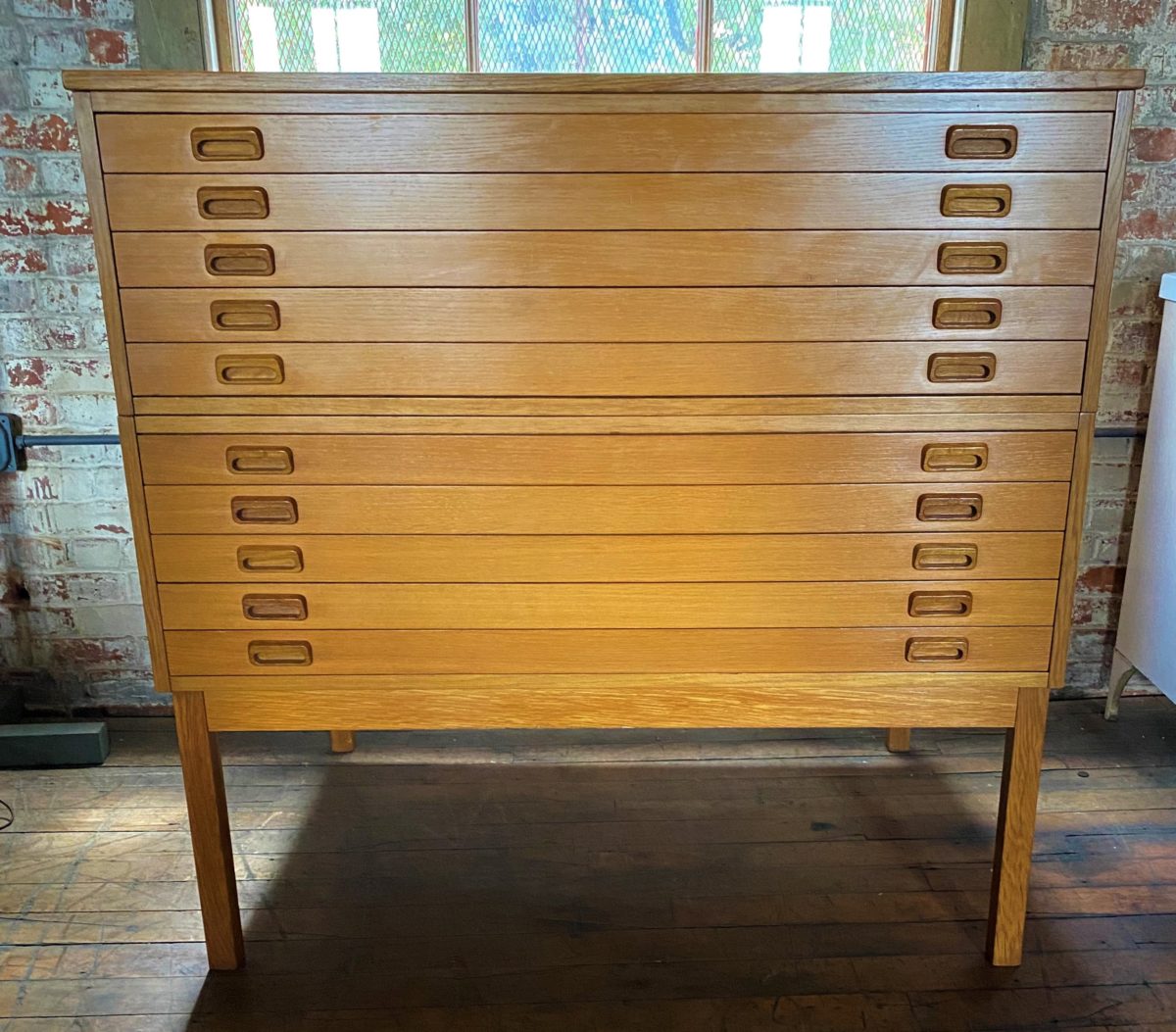 Vintage Oak Flat File - SOLD - Vintage Industrial by Get Back, Inc