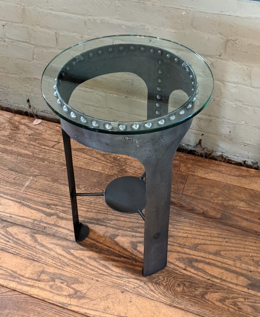 Vintage Industrial Riveted Tank End / Side Table - Vintage Industrial ...