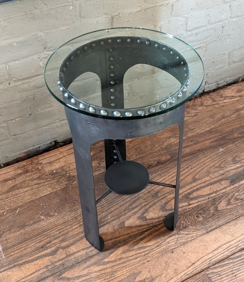 Vintage Industrial Riveted Tank End / Side Table - Vintage Industrial ...
