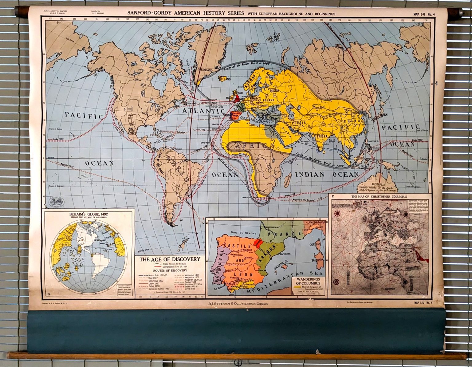 Vintage American History Wall Chart - SOLD - Vintage Industrial by Get ...