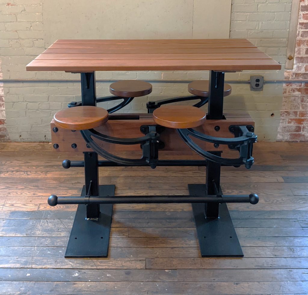 The Original Swing-Out Seat Table - Bar Height / Outdoor - Vintage ...