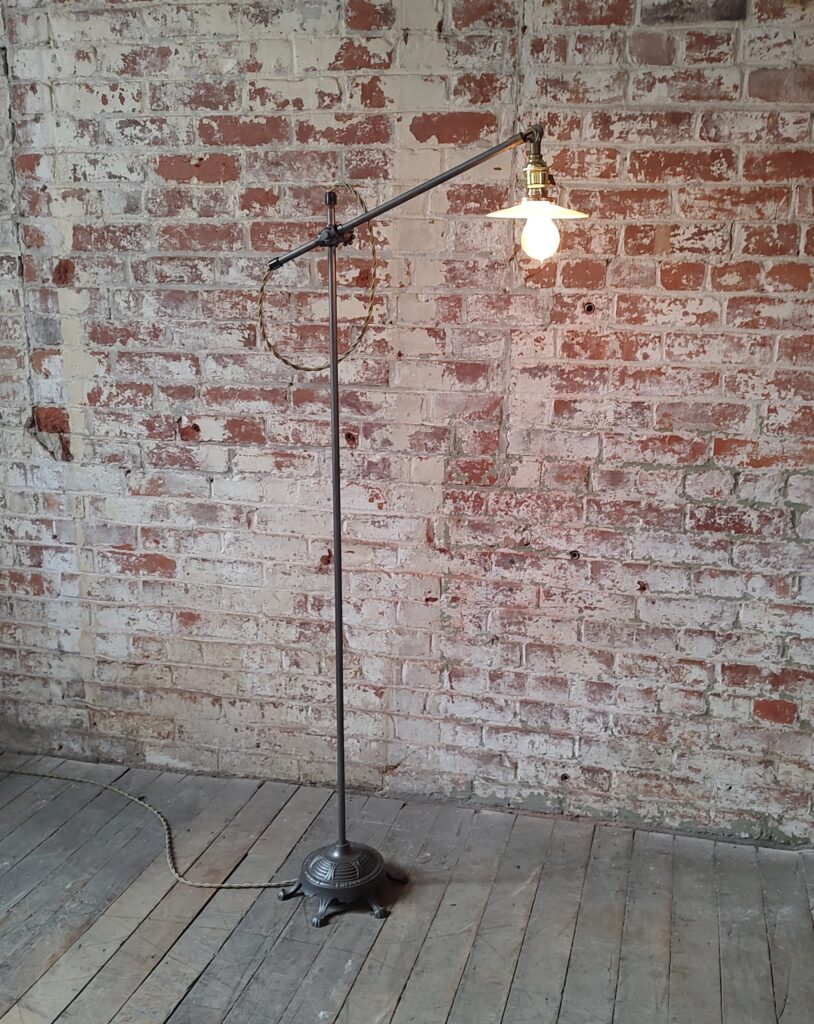 Vintage Adjustable Floor Lamp with Claw Foot Base - Vintage Industrial ...