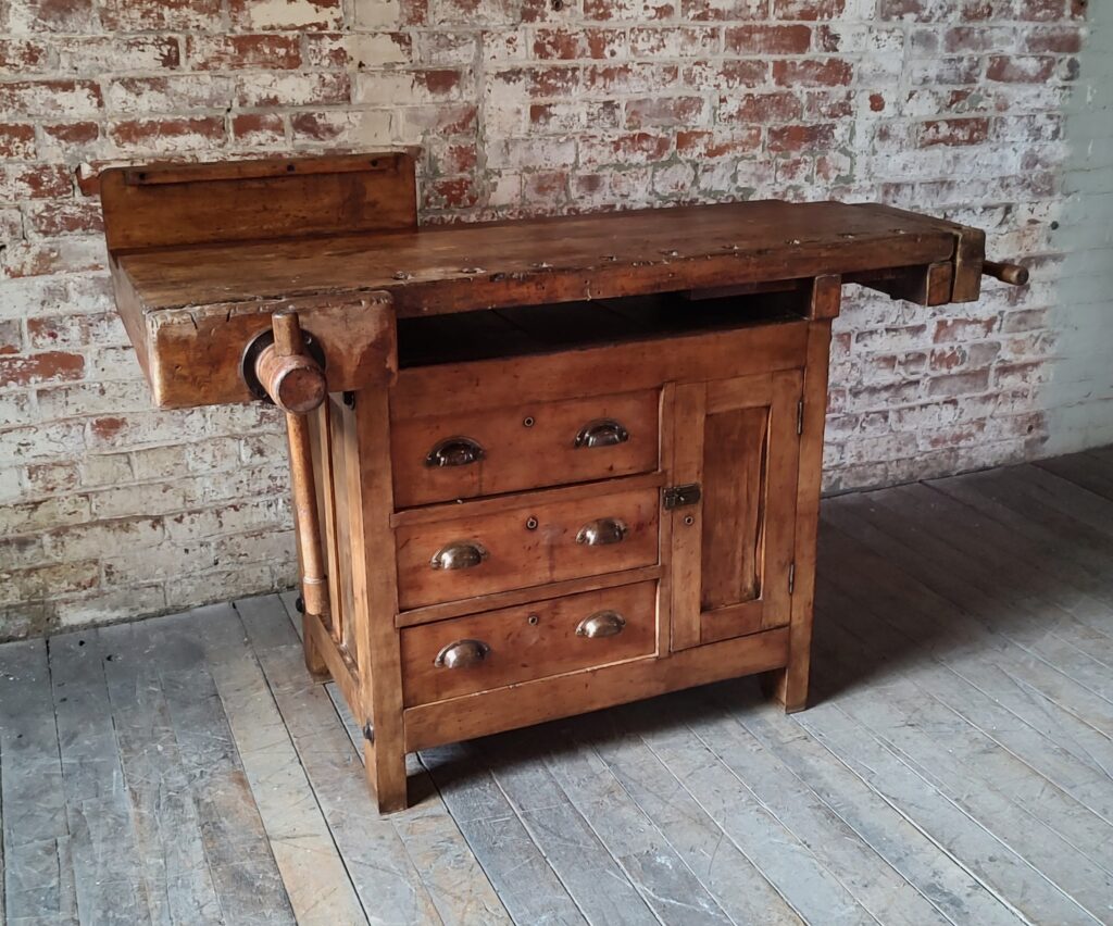 Antique Cabinet Maker's Workbench - SOLD - Vintage Industrial by Get ...