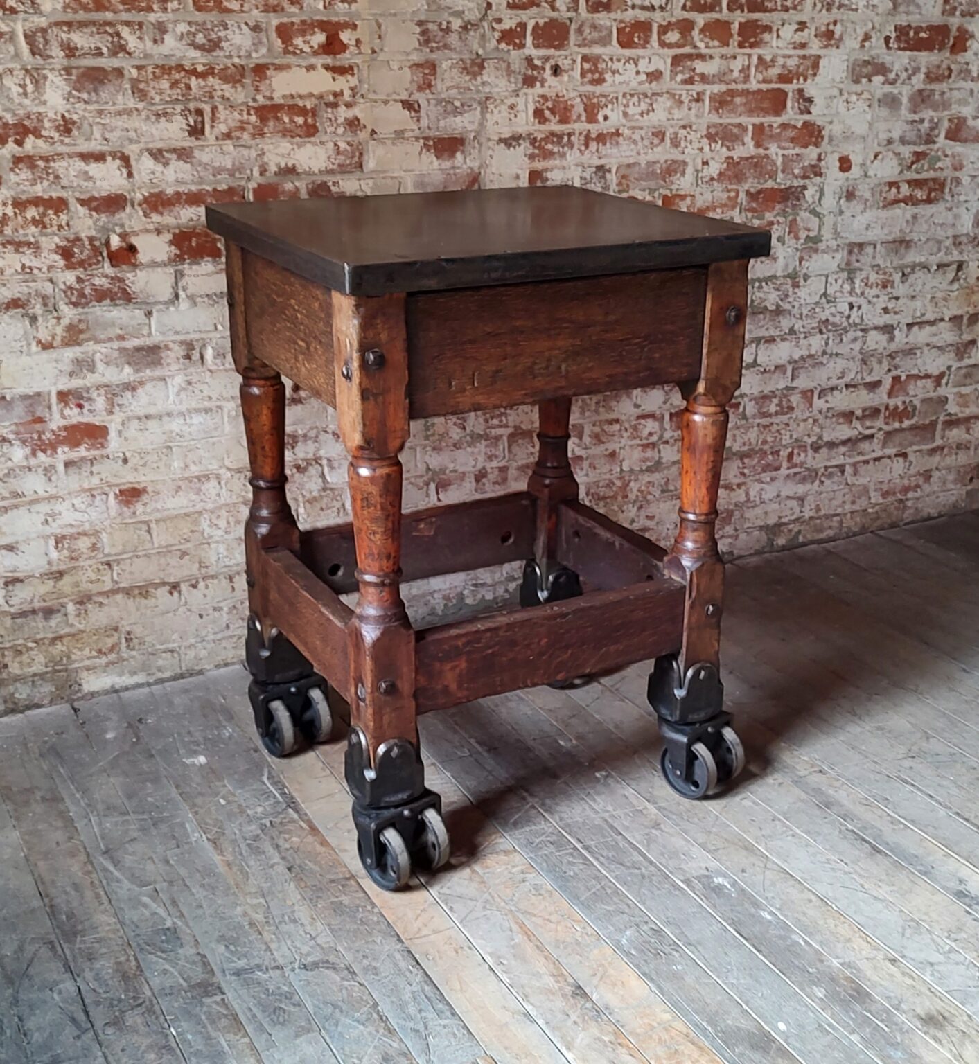 Antique Rolling Bar Cart / Island / Table - SOLD - Vintage Industrial ...