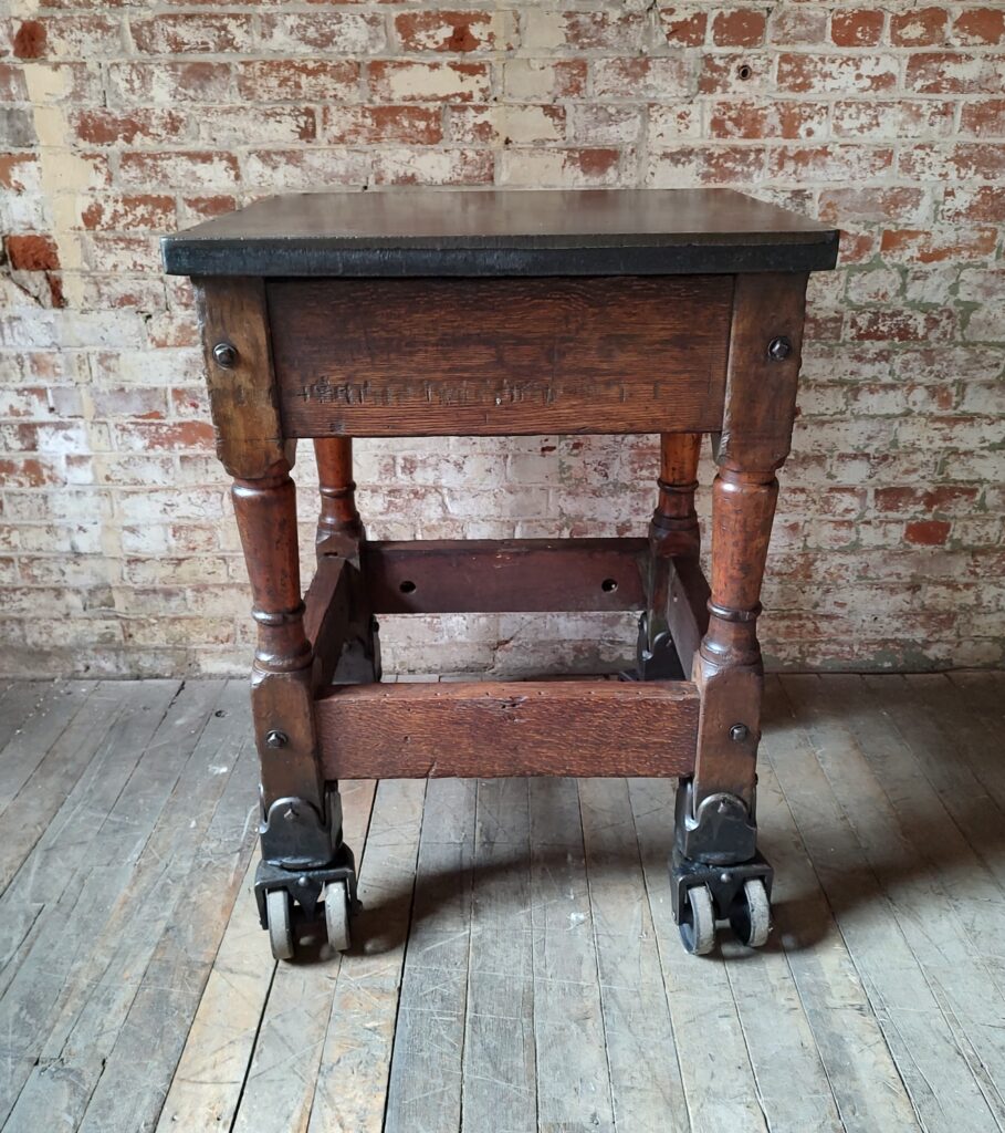 Antique Rolling Bar Cart / Island / Table - SOLD - Vintage Industrial ...