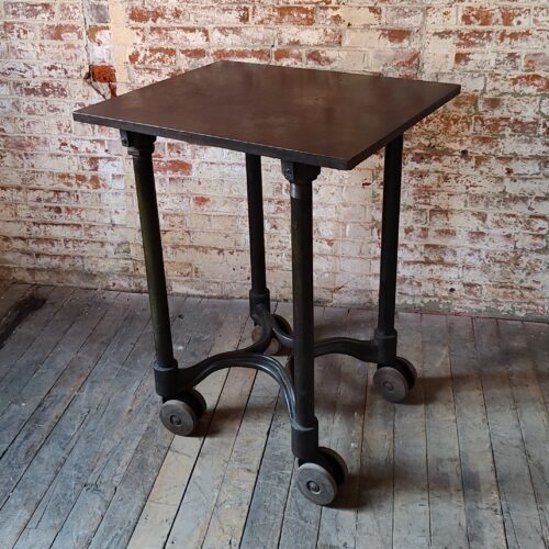 Vintage Industrial All Cast-Iron Rolling Table - SOLD - Vintage ...