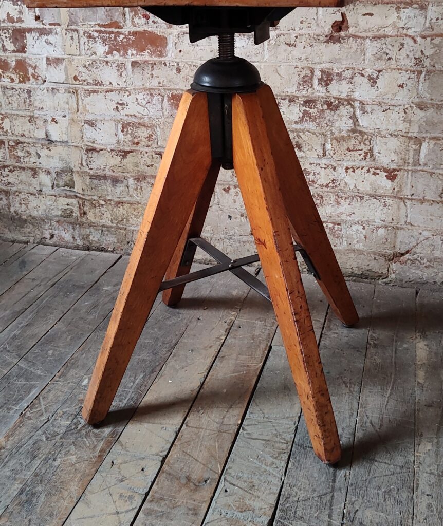 Antique Drafting Stool by Cook of Cambridge, MA - Vintage Industrial by ...