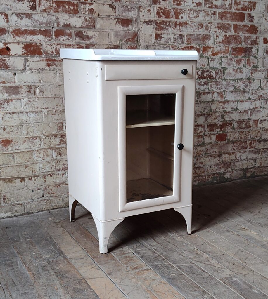 Antique Medical Storage Cabinet - Vintage Industrial by Get Back, Inc