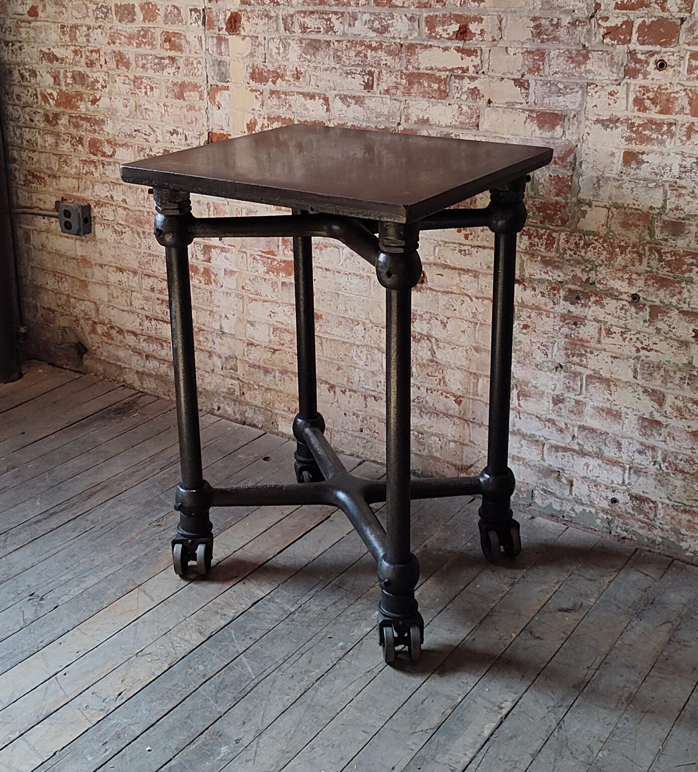 Vintage Industrial Steel Rolling Bar Cart / Island - SOLD - Vintage ...