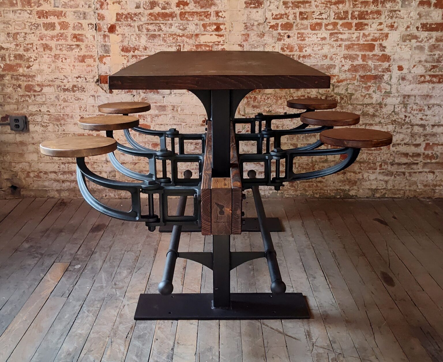 The Original Swing-Out Seat Table – Bar Height with Pine Top - Vintage ...