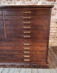 Vintage Double Stack Flat File with Brass Handles - SOLD - Vintage ...