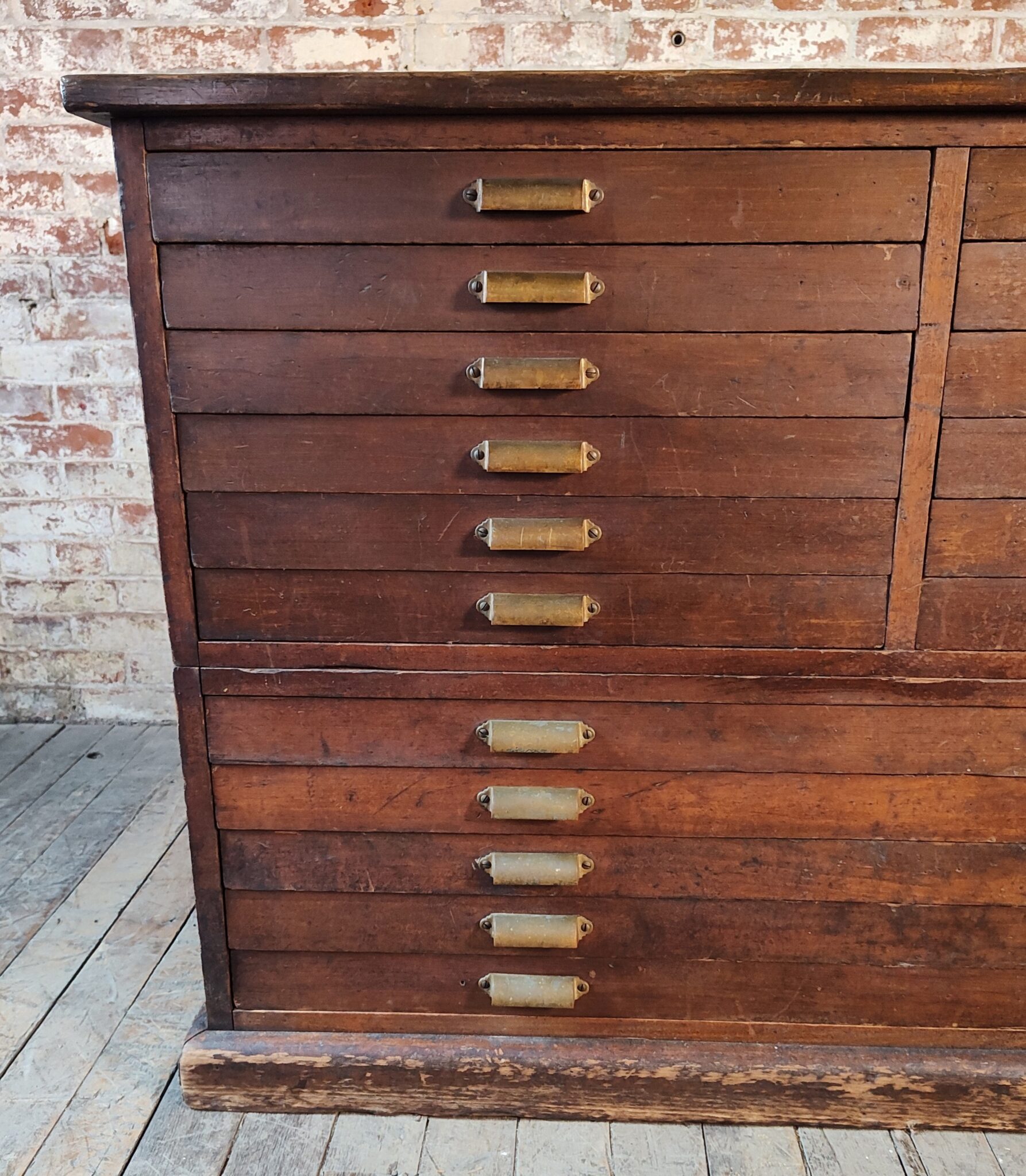 Vintage Double Stack Flat File with Brass Handles - SOLD - Vintage ...