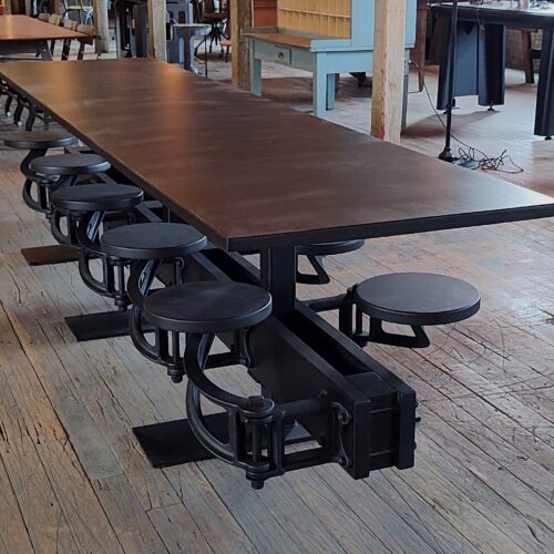The Original Swing-Out Seat Table – Triple Black with 10 Seats ...