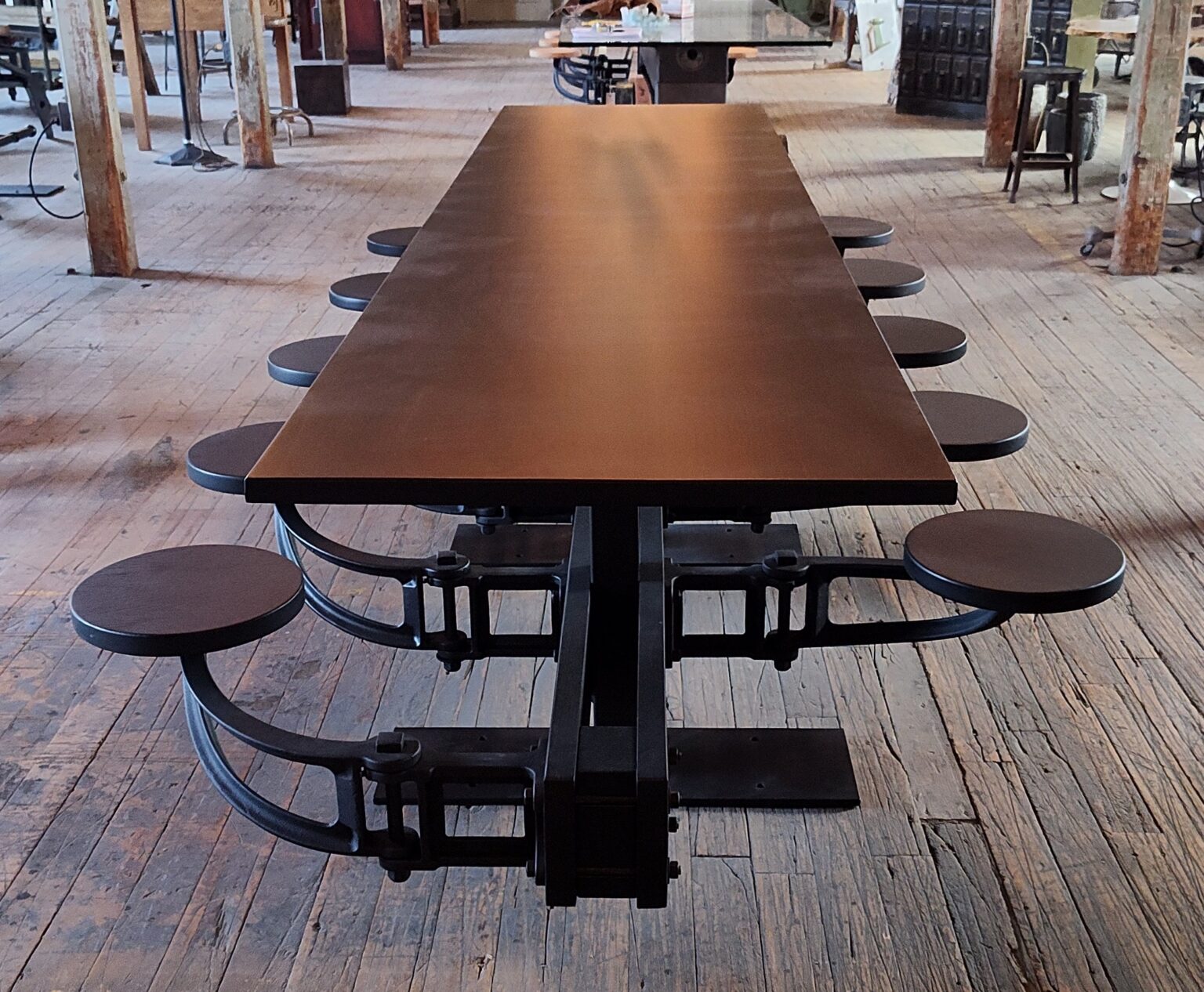 The Original Swing-Out Seat Table – Triple Black with 10 Seats ...