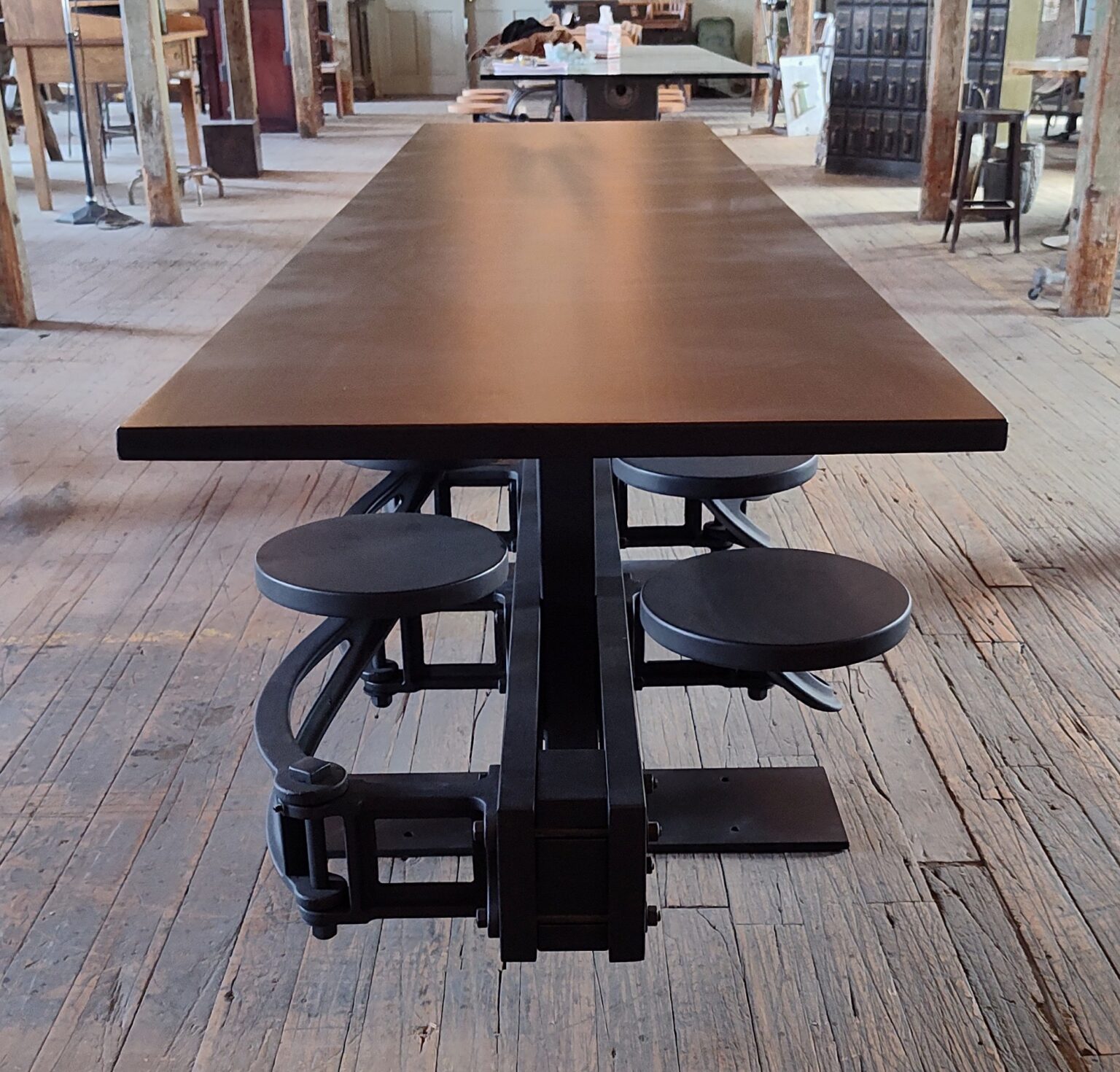 The Original Swing-Out Seat Table – Triple Black with 10 Seats ...